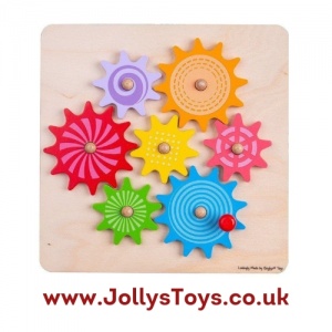 Wooden Cogs & Gears Puzzle - JollysToys.co.uk