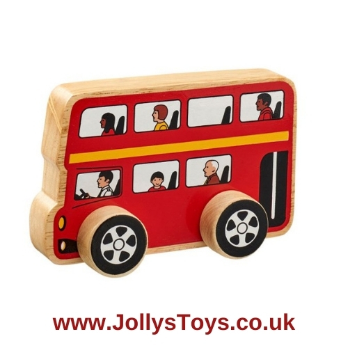Chunky Wooden Double Decker Bus - JollysToys.co.uk