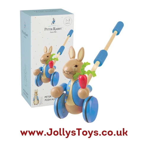 Wooden Push Along Peter Rabbit - JollysToys.co.uk